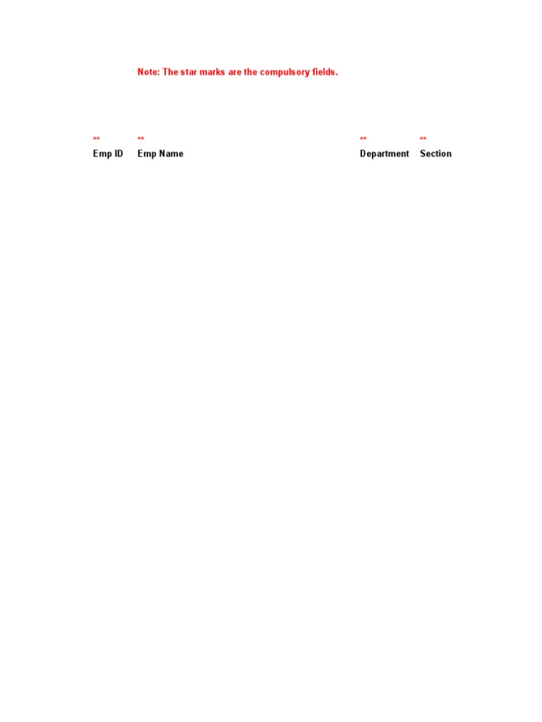 Employee Master Data Template | PDF