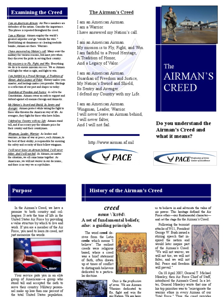 Airmans Creed (20jul15) | PDF | United States Air Force | Creed