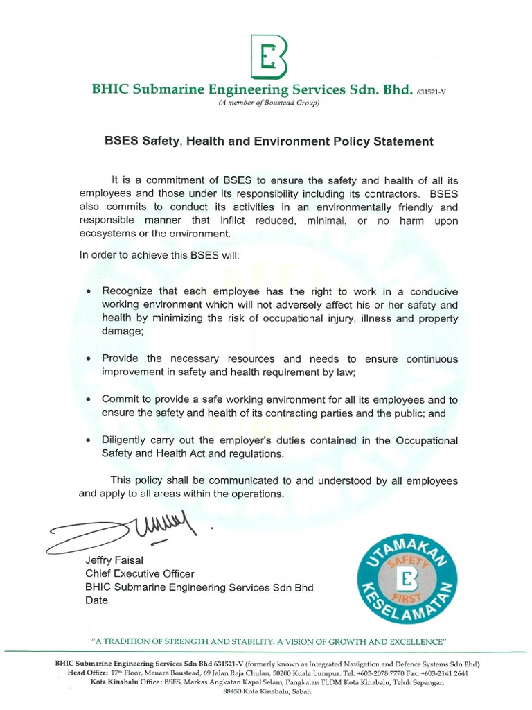 HSE Policy | PDF