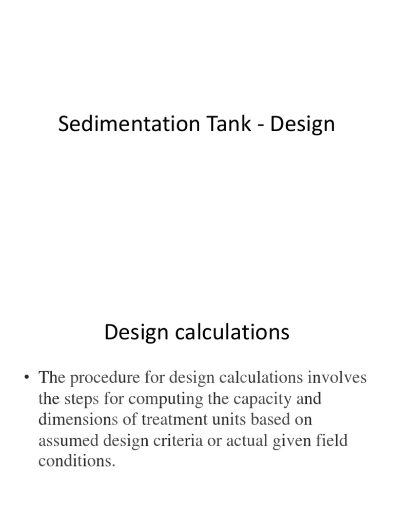 11 - 12 Sedimentation Tank - Design-1 PDF | PDF | Sewage Treatment ...