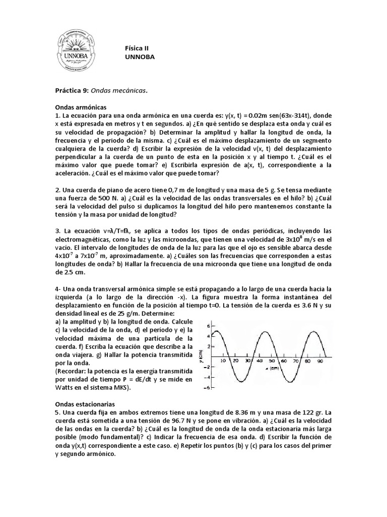 Practica 9 Ondas Mecanicas | PDF | Olas | Frecuencia