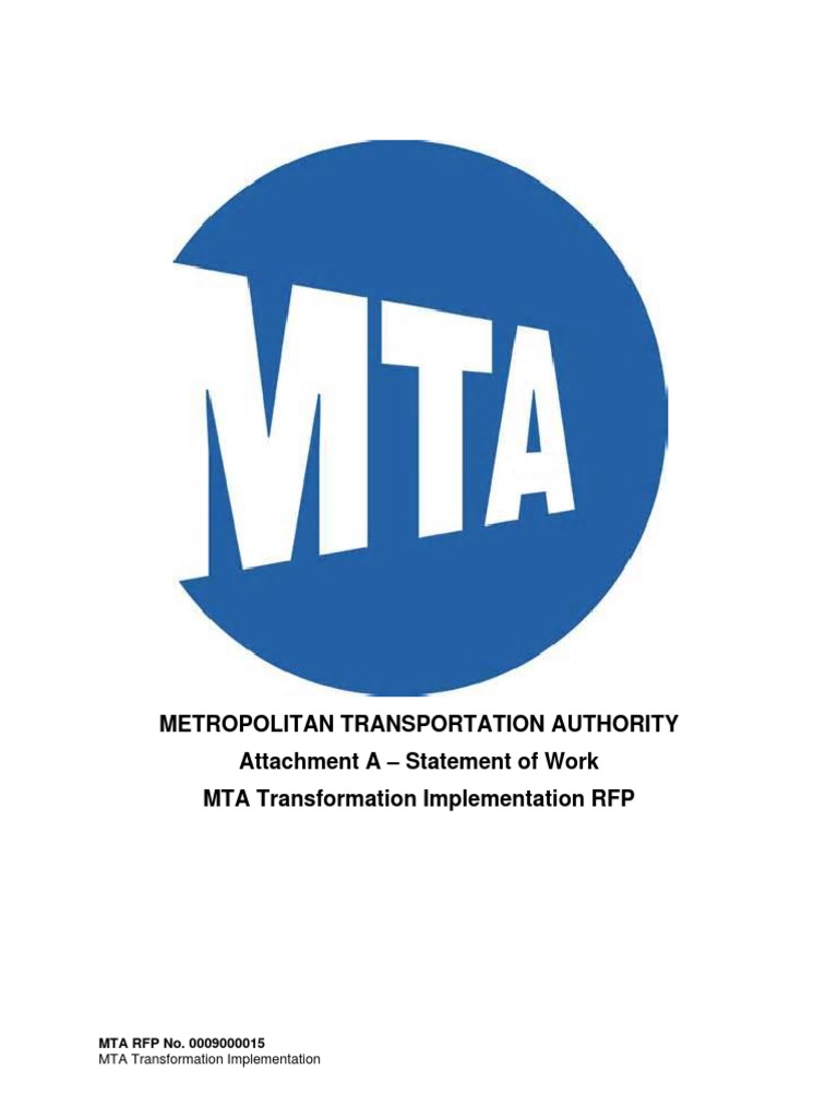 MTA Transformation RFP Overview | PDF | Request For Proposal | Human ...