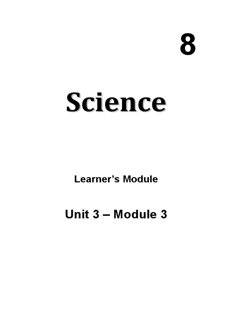 8 Sci LM U3 M3 | PDF | Periodic Table | Metals