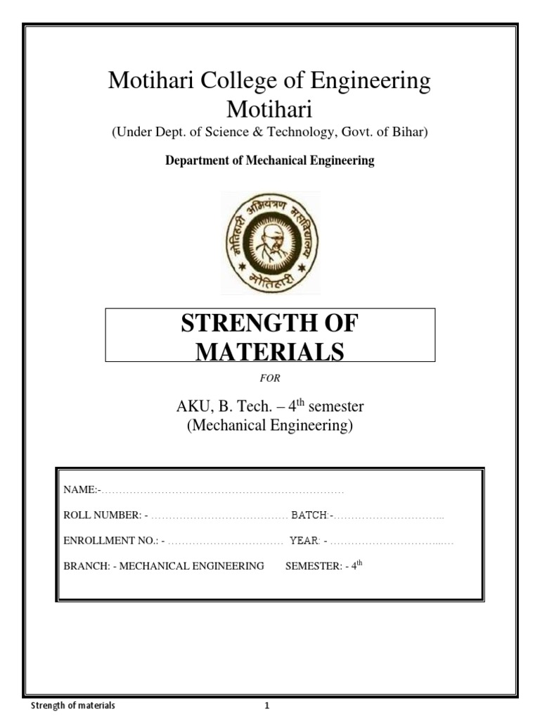 Som Lab Manual | PDF | Deformation (Engineering) | Fracture
