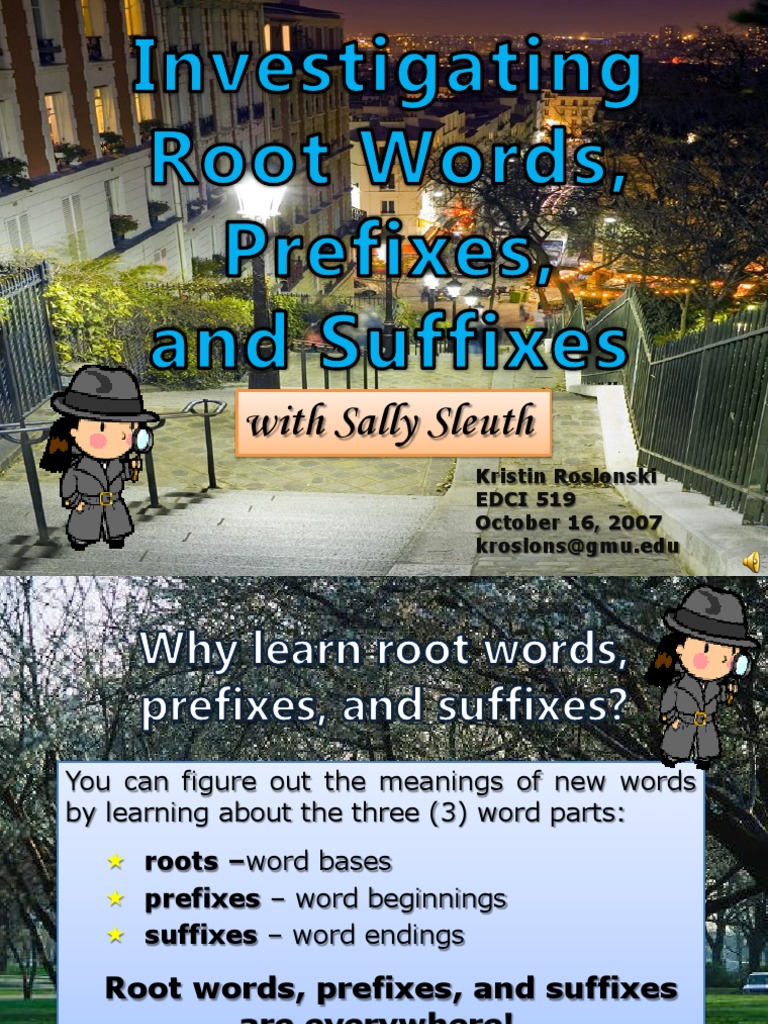Understanding Word Parts: Roots, Prefixes, Suffixes | PDF | Morphology ...