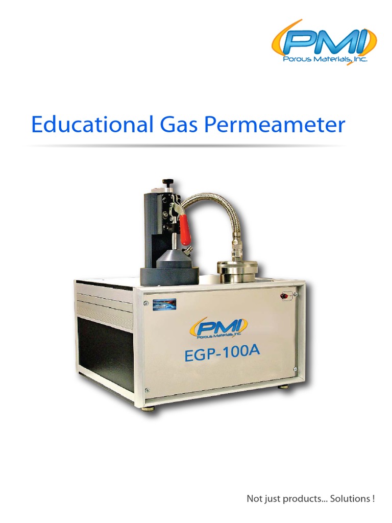 PMI Gas Permeameter (PMIAPP) | PDF | Permeability (Earth Sciences) | Gases