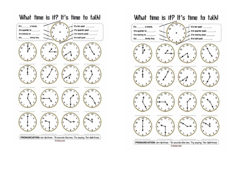 Clock Exercises | PDF