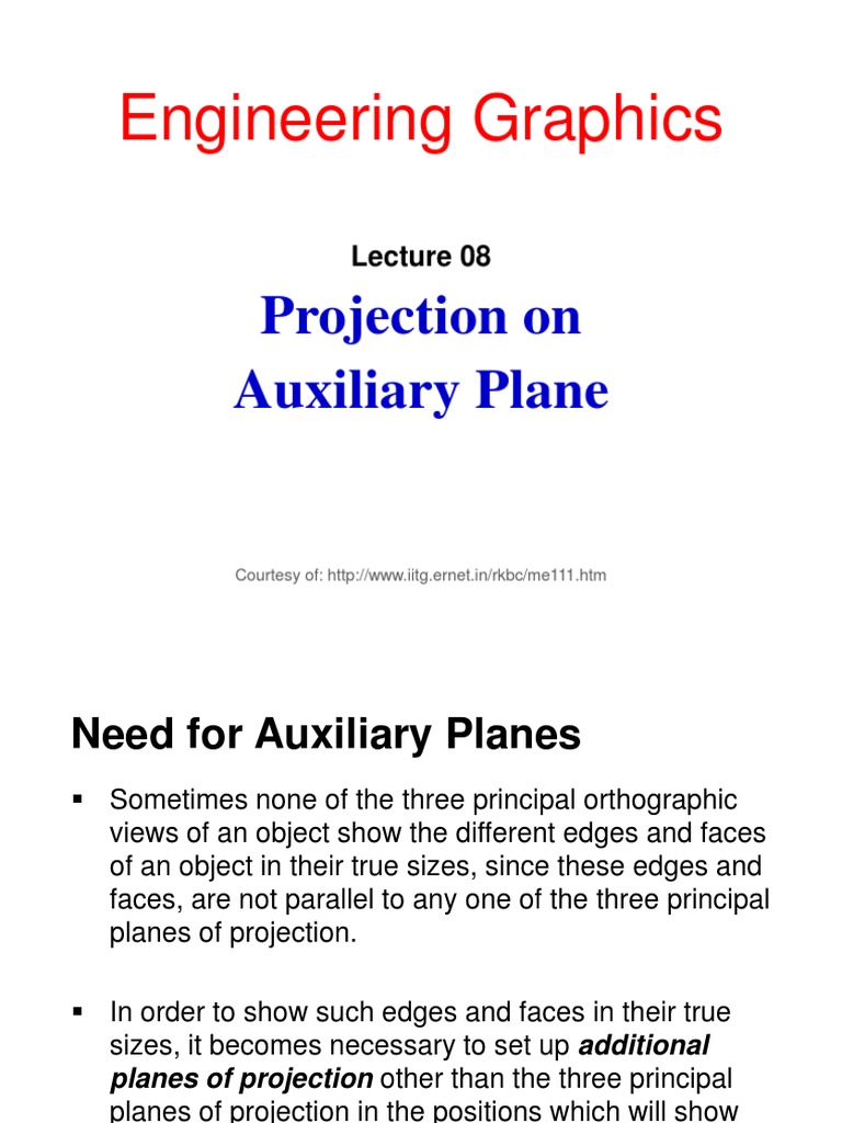 Auxiliary Plane Projections Guide | PDF | Plane (Geometry) | Perpendicular
