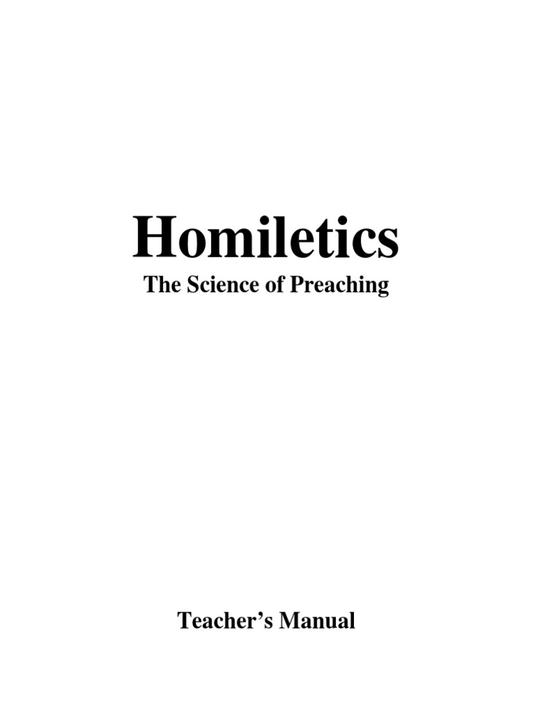 Homiletics Teacher A4 PDF | PDF | The Gospel | Sermon