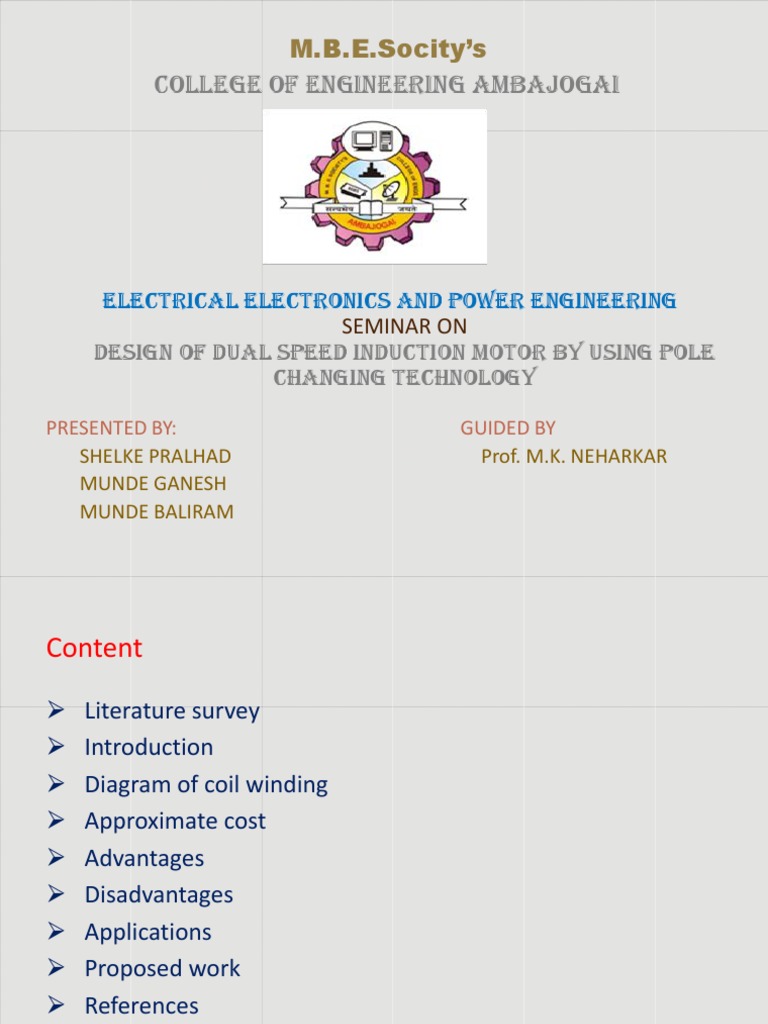 Dual Speed Induction Motor Design | PDF | Electric Motor | Machines
