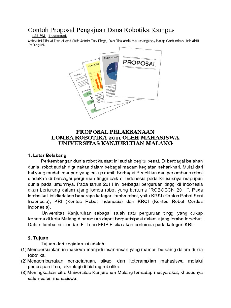 Proposal Pengajuan Lomba | PDF