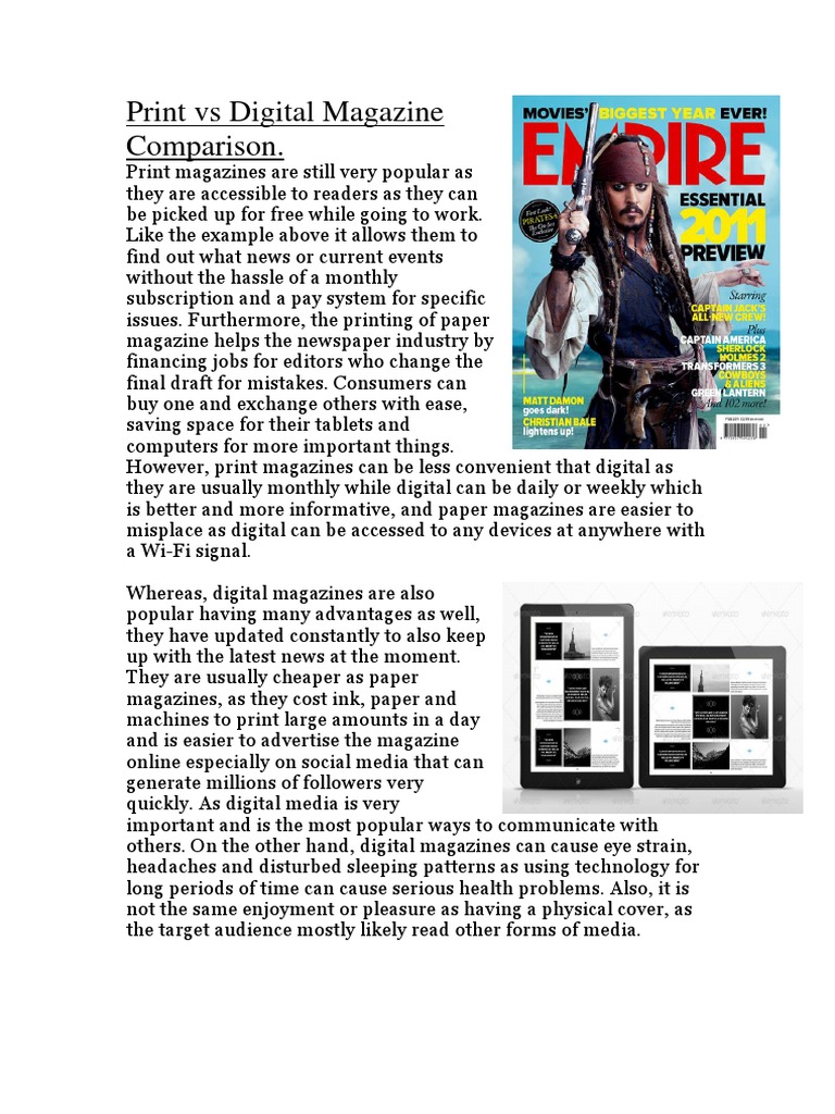 Print vs Digital Magazines: Key Differences | PDF