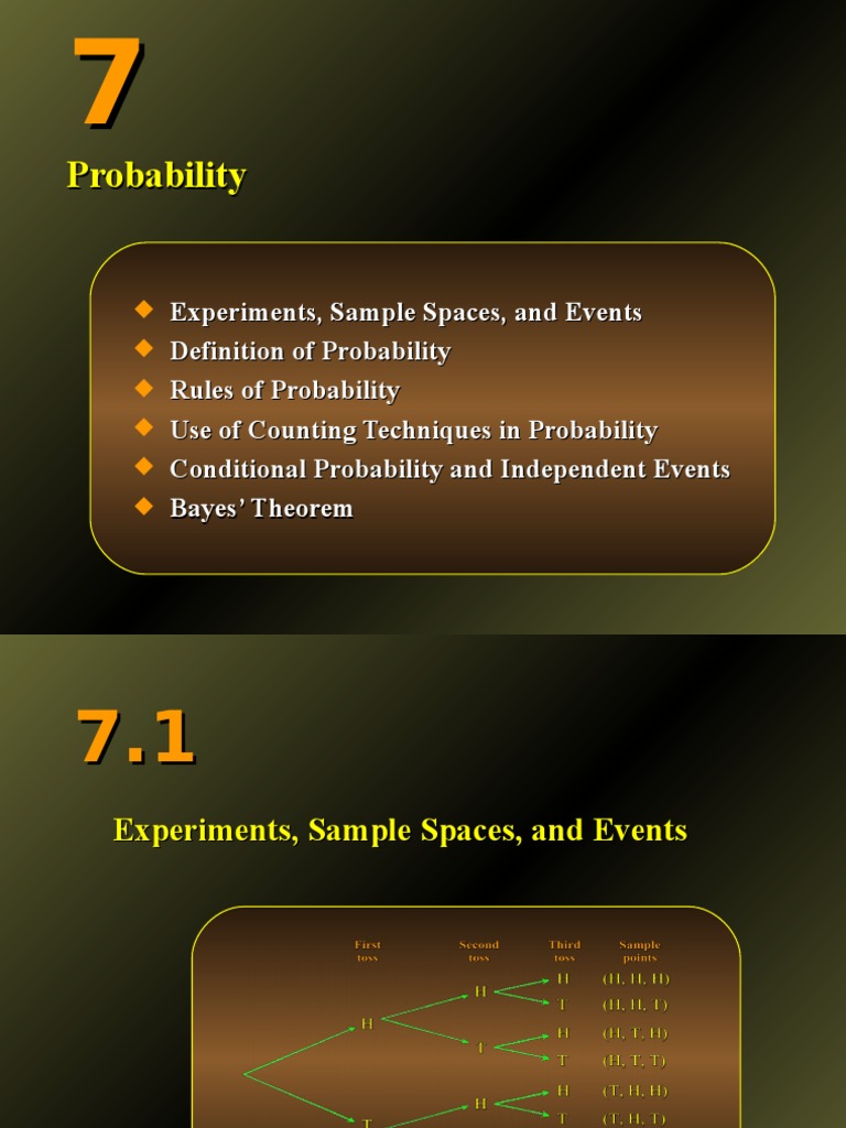 Lecture | PDF | Probability | Experiment