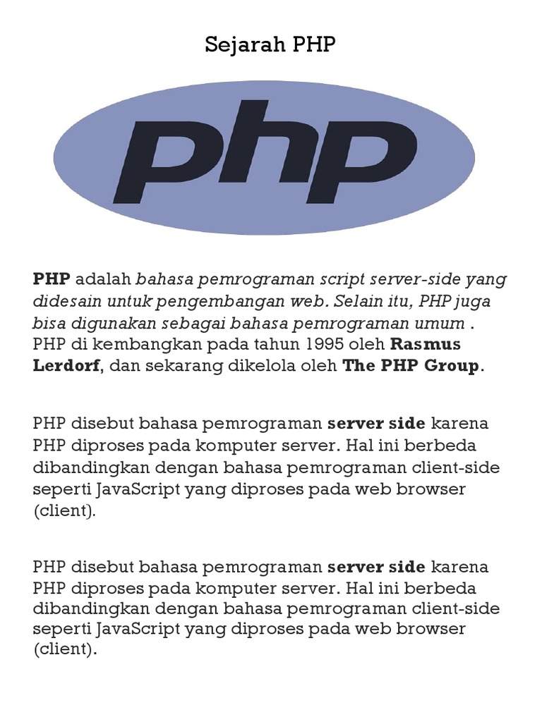 Sejarah PHP 1 | PDF