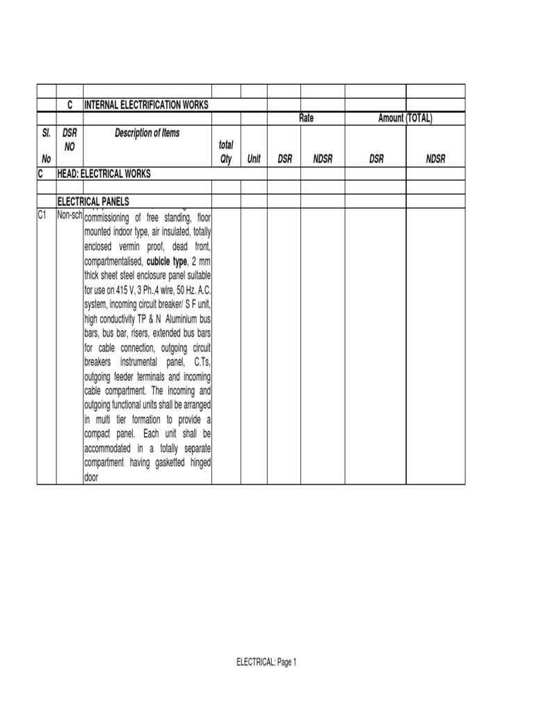 Boq Electrical | PDF | Electrical Wiring | Electrical Connector