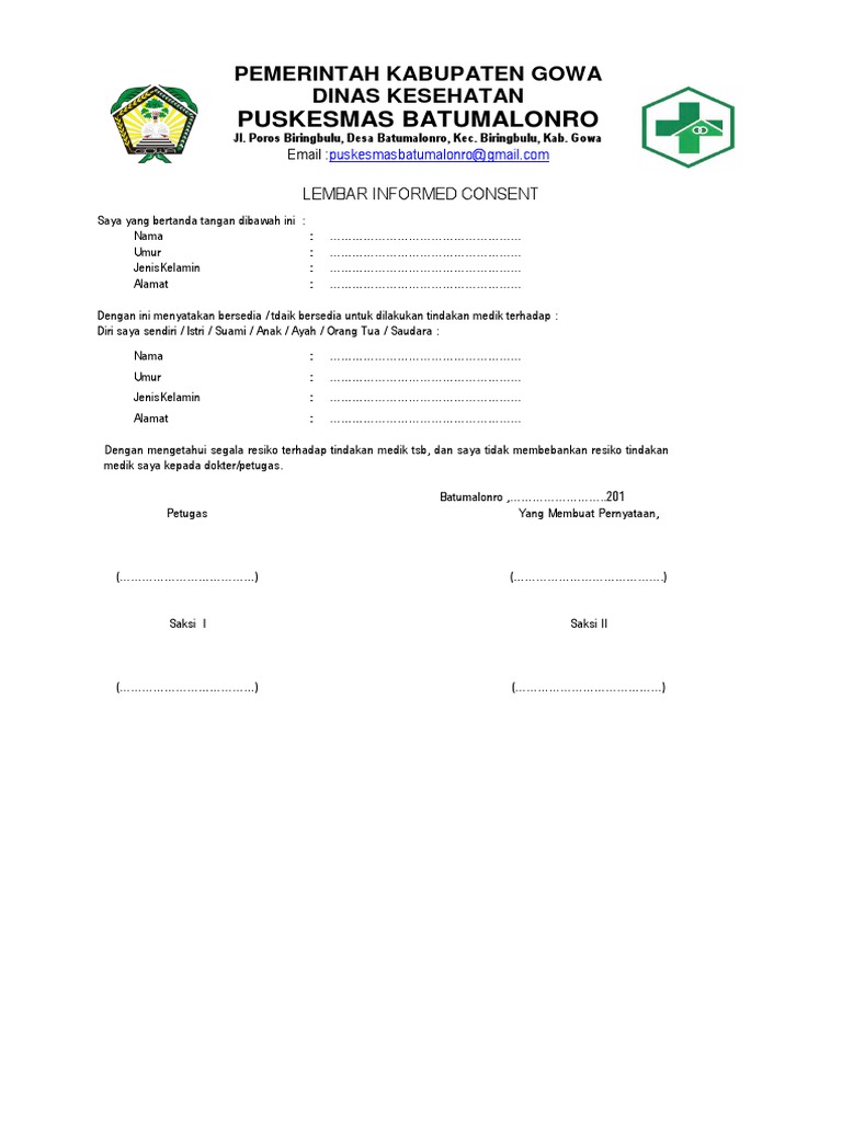 Lembar Informed Consent | PDF