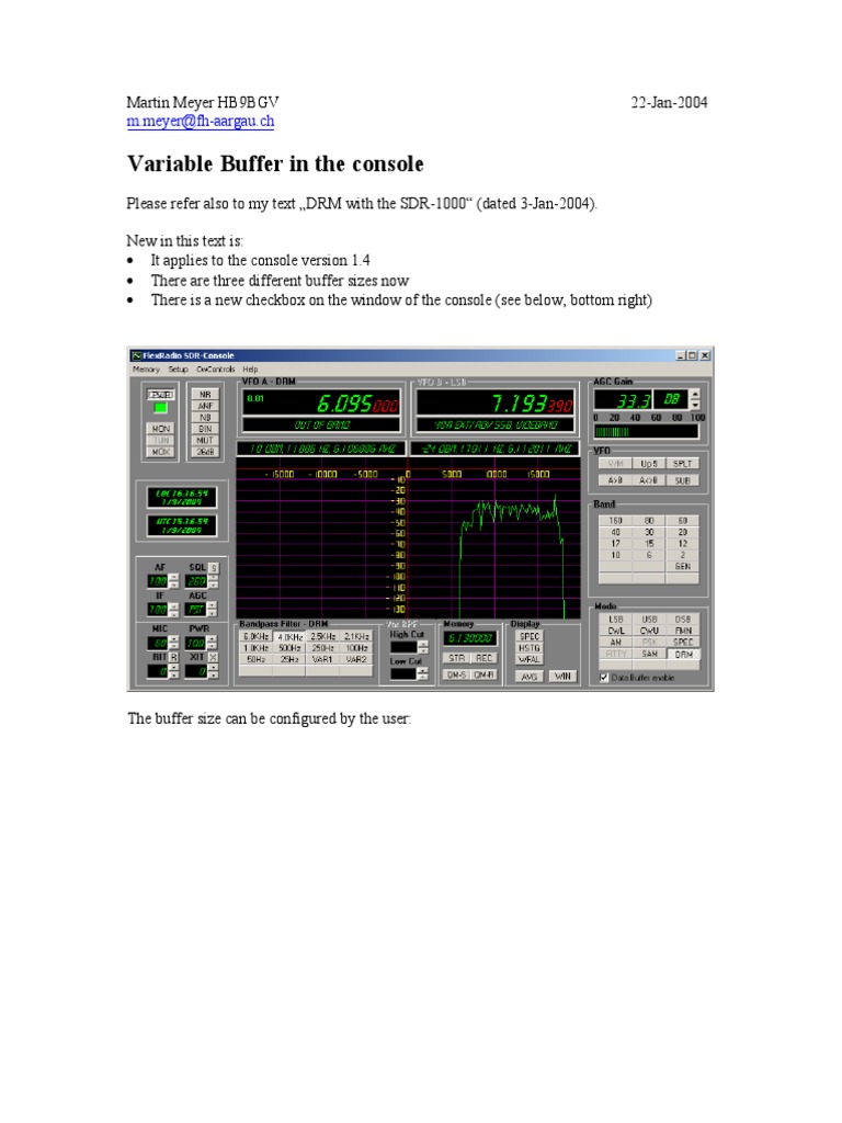 SDR Software Modifications (Ver 1 - 4) | PDF | Subroutine | Command Line Interface