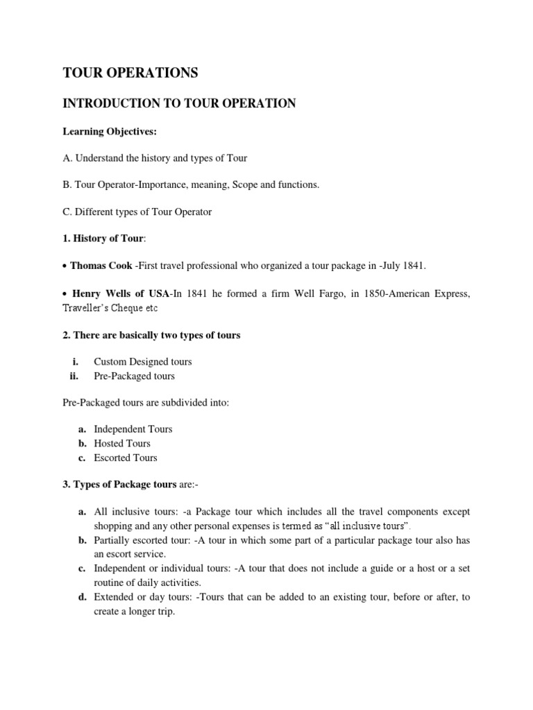 Tour Operators | PDF | Travel Agency | Tourism