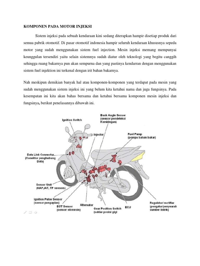 Komponen Pada Motor Injeksi | PDF | Bisnis | Komputer