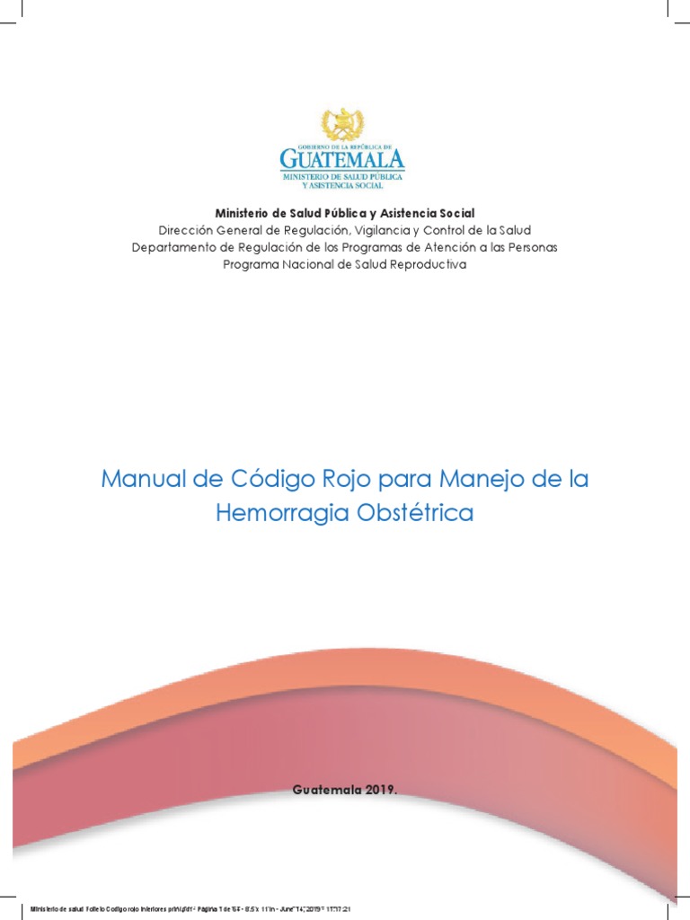 Ministerio de Salud Folleto Codigo Rojo Interiores Print PDF | PDF ...