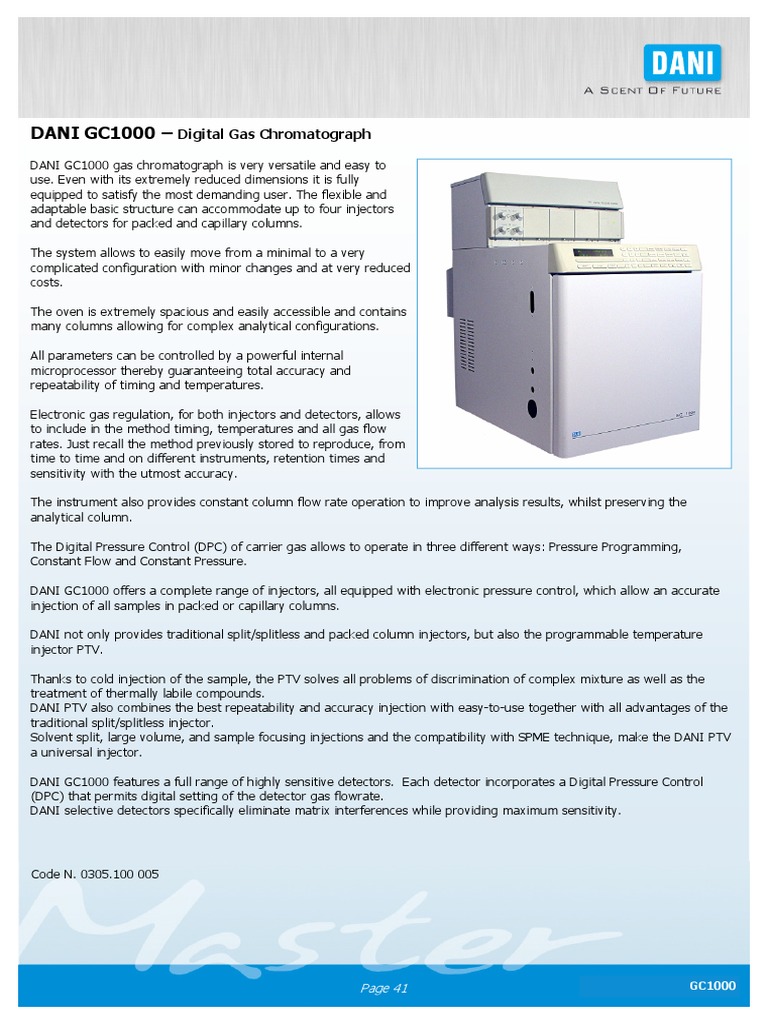 Dani GC 1000 Technical Specifications | PDF | Gas Chromatography ...