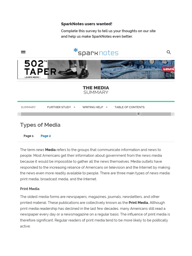 Types of Media PDF | PDF | Newspapers | Mass Media