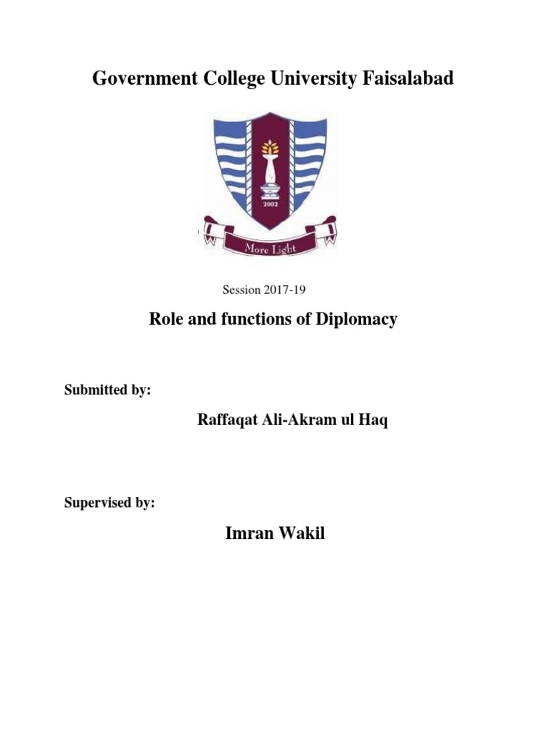 Role and Functions of Diplomacy | PDF | Diplomacy | Multilateralism