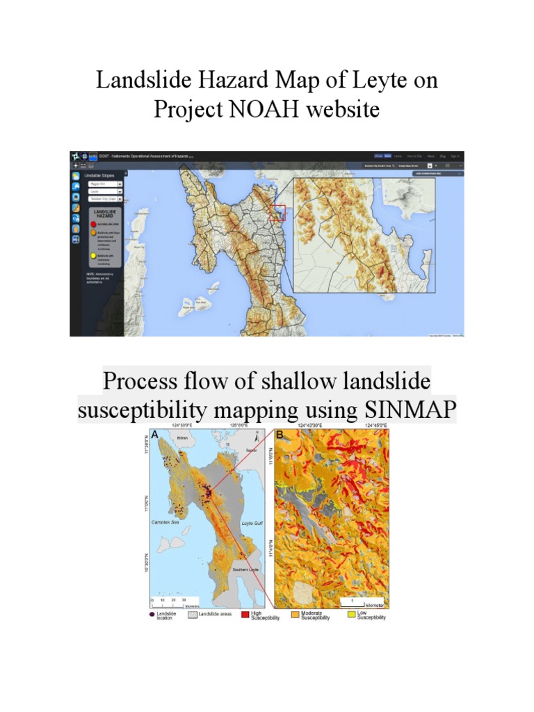Landslide Hazard Map of Leyte On Project NOAH Website | PDF | Typhoon ...
