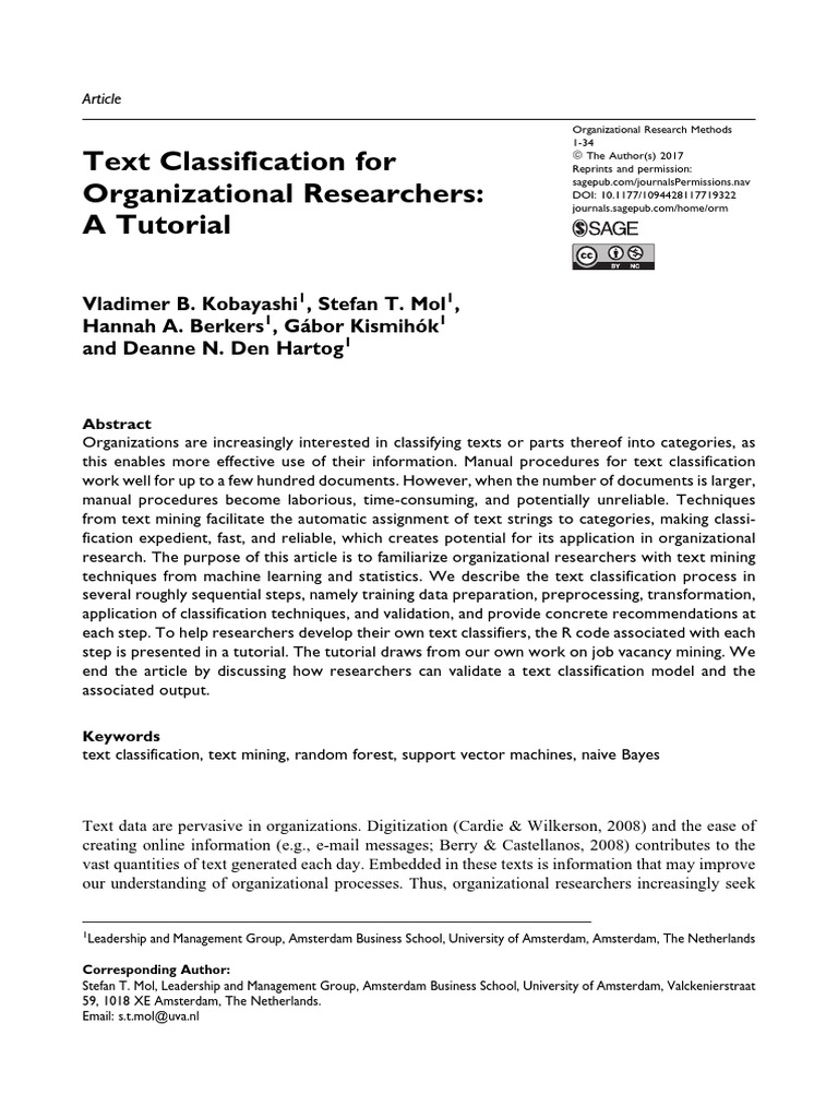 Text Classification PDF | PDF | Statistical Classification | Accuracy ...