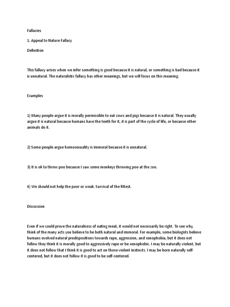 Fallacies Explained | PDF | Relativism | Existence Of God