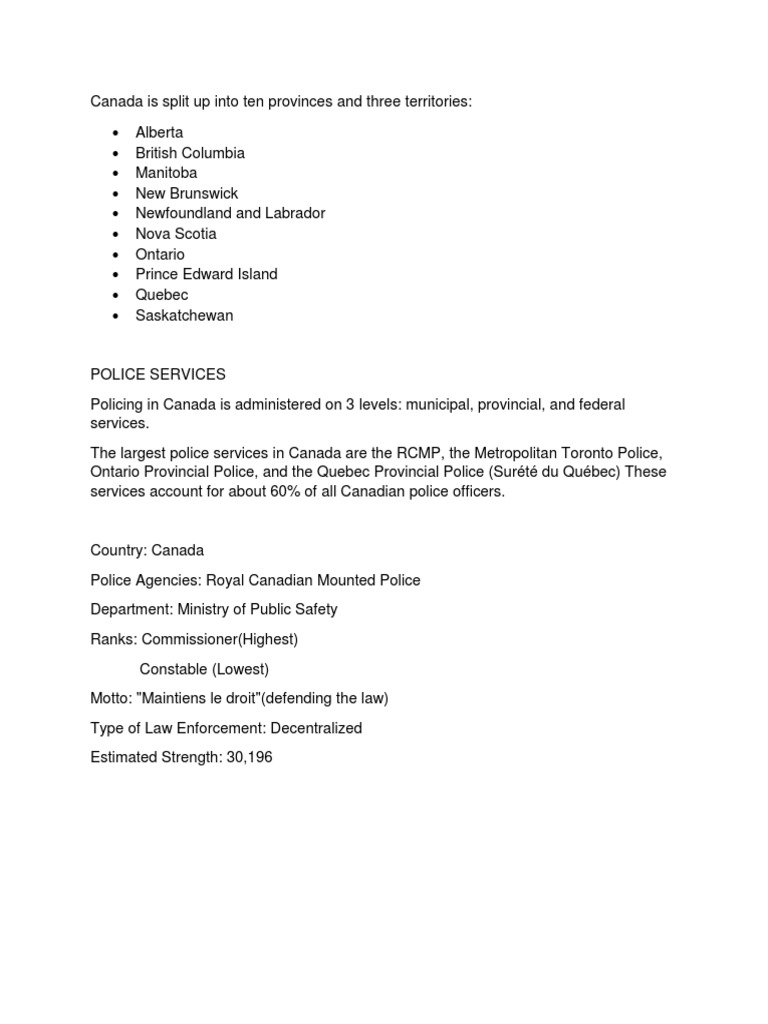 canada-police-system-pdf-royal-canadian-mounted-police-provinces