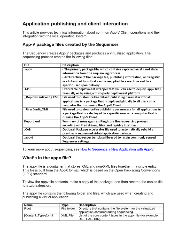 App-V Client operations and integration | PDF | Windows Registry ...