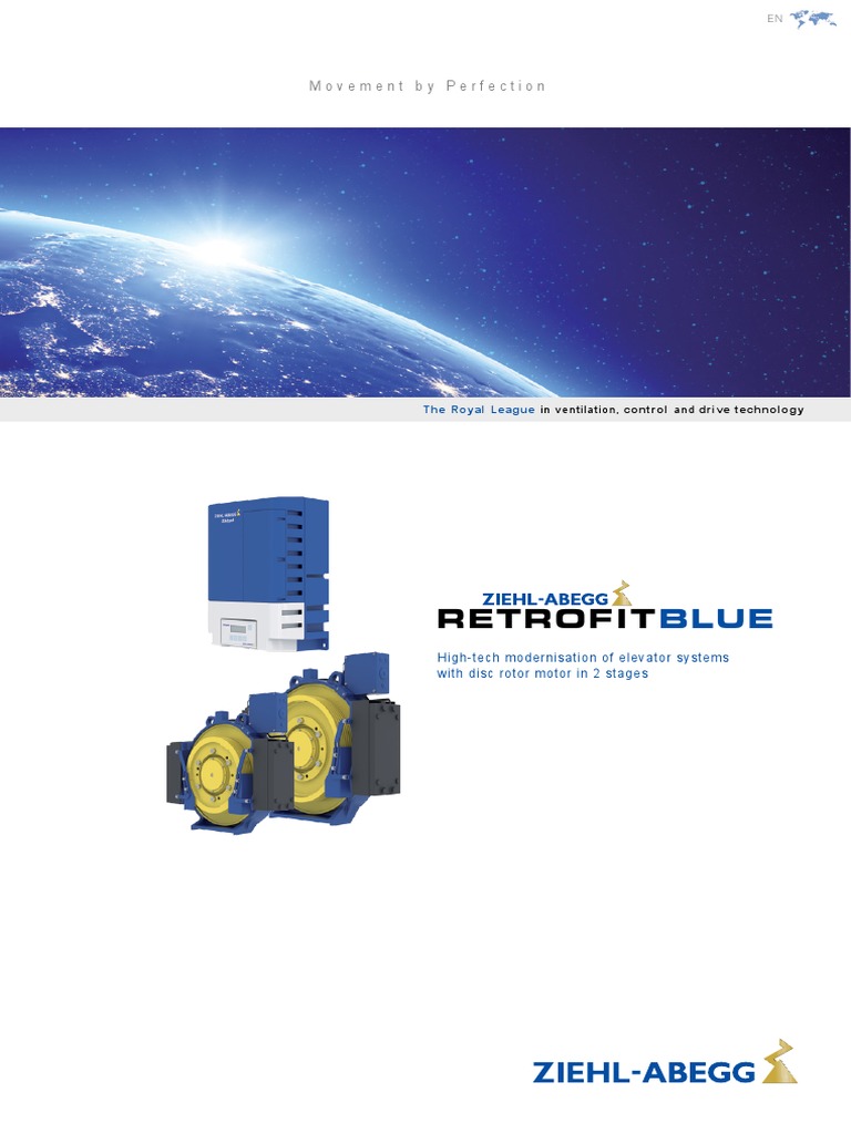 ZIEHL ABEGG Brochure RETROFITBLUE Modernisation of Elevator Systems English | PDF | Electric ...