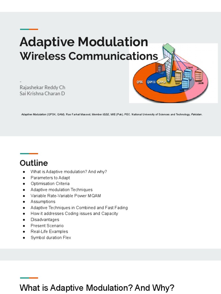 Adaptive Modulation Wireless Communications | PDF | Modulation ...