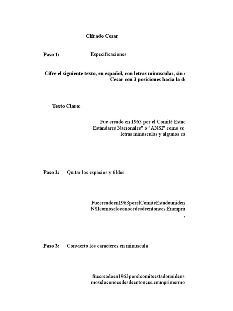 Cifrado Cesar | PDF