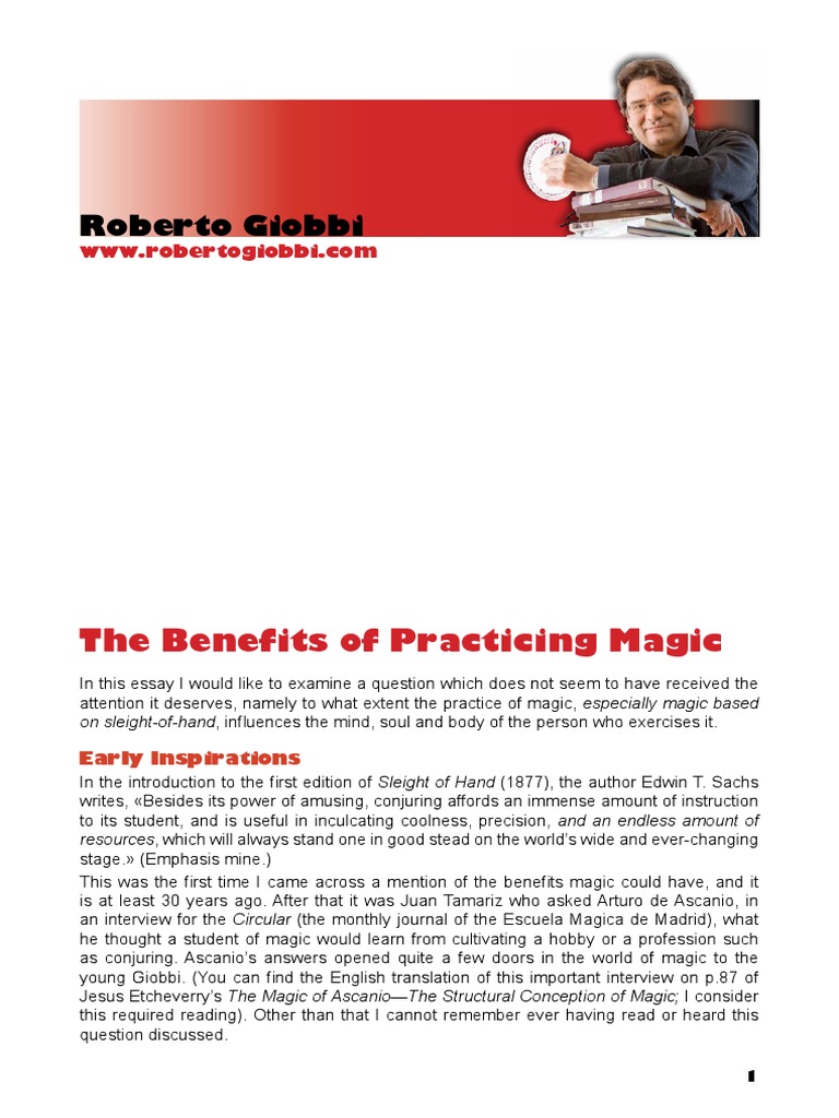Benefits of Practicing Magic PDF | PDF | Magic (Illusion) | Creativity