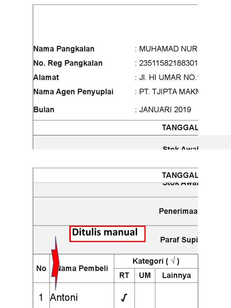 Contoh Pengisian Format Log Book Terbaru | PDF
