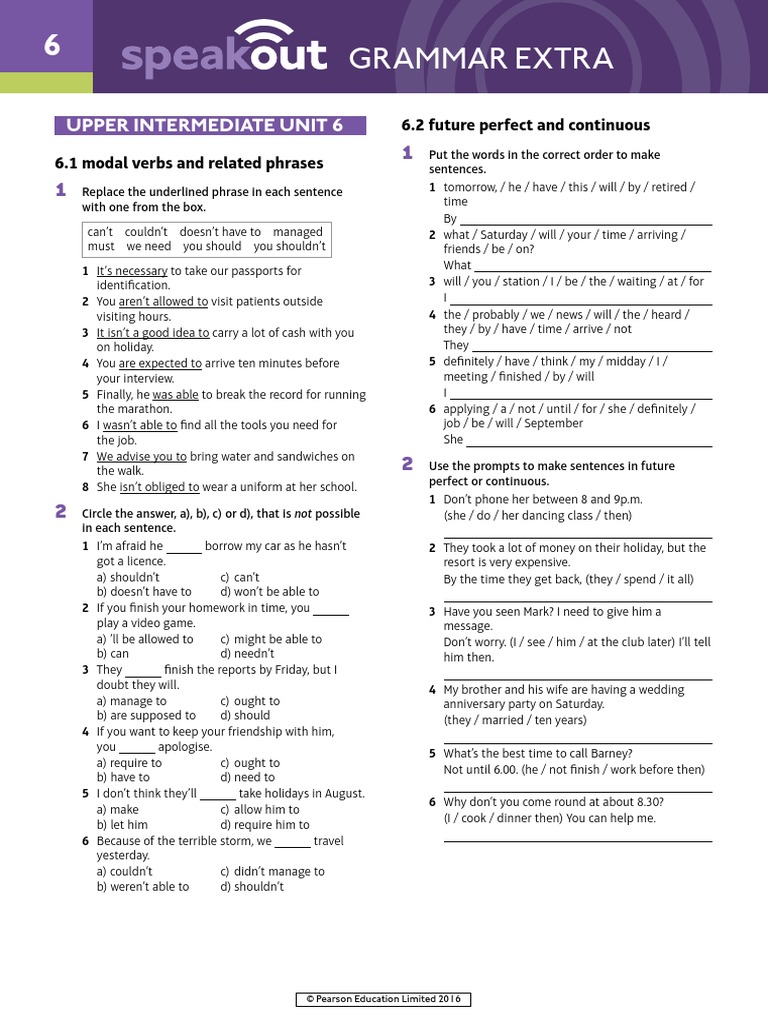 Speakout Grammar Extra Upper Intermediate Unit 6 | PDF | Phrase