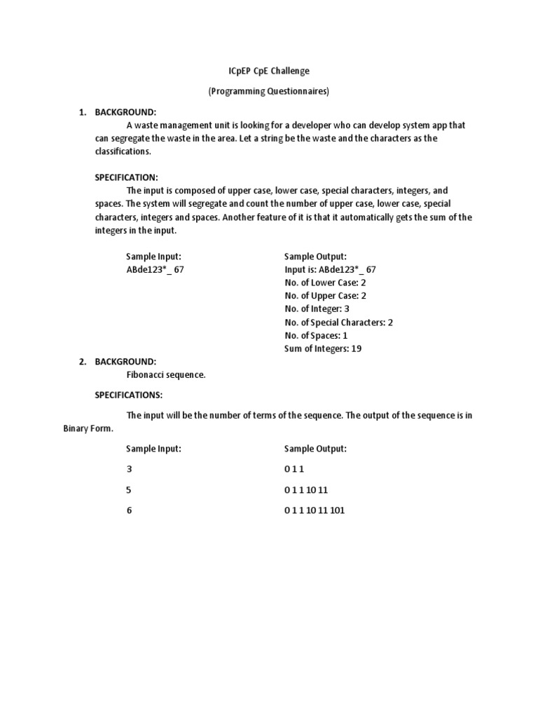 ICpEP CpE Challenge Programming | PDF | Login | Sequence