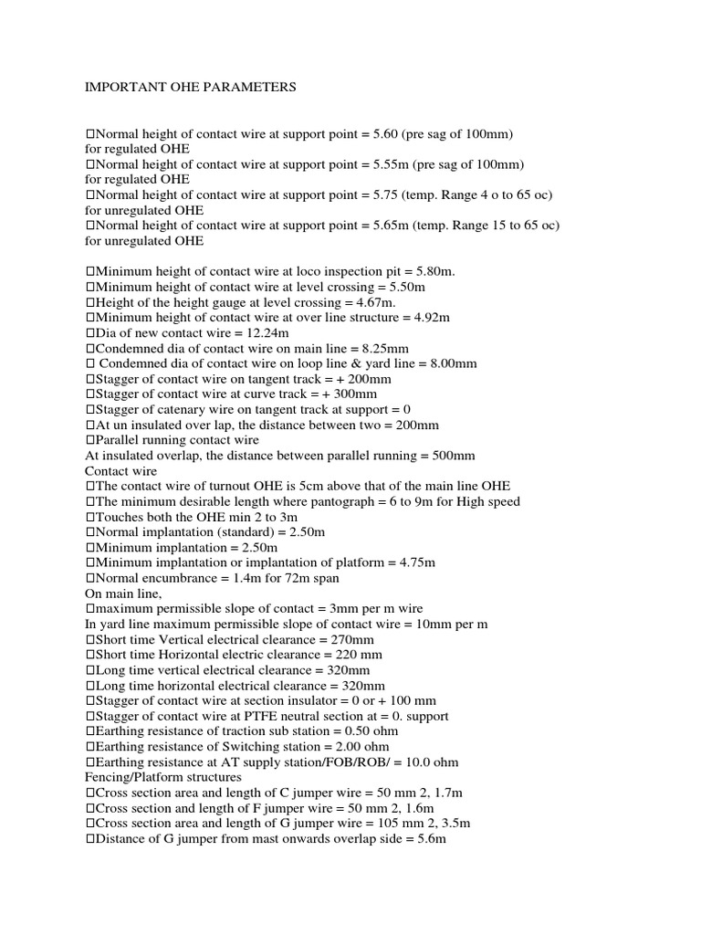 Important Ohe Parameters | PDF | Physical Quantities | Electrical ...