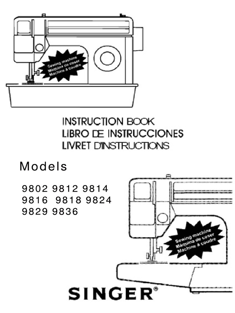 Singer 9802 9812 9814 9816 9818 9824 9828 9829 9832 9836 | PDF | Sewing ...