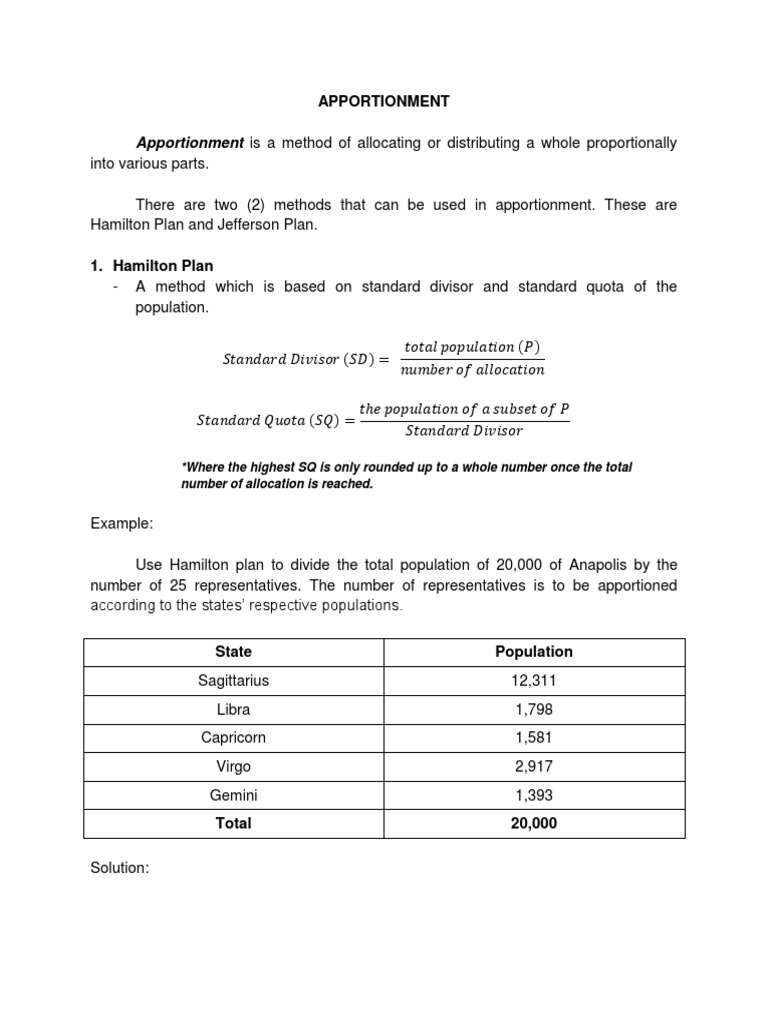 Module-5 Apportionment | PDF | Teaching Mathematics