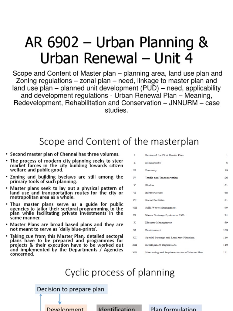 Unit 4 URBAN PLANING AND URBAN RENEWAL | PDF | Zoning | Urban Planning
