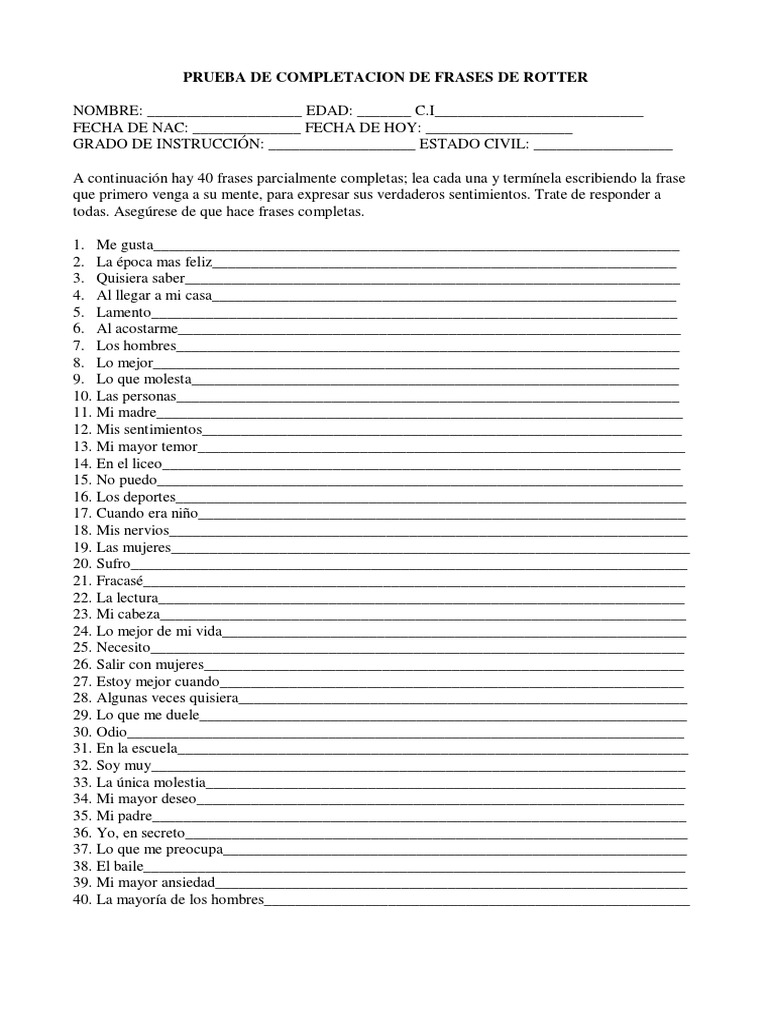 Test de Rotter | PDF | Deportes | Violencia