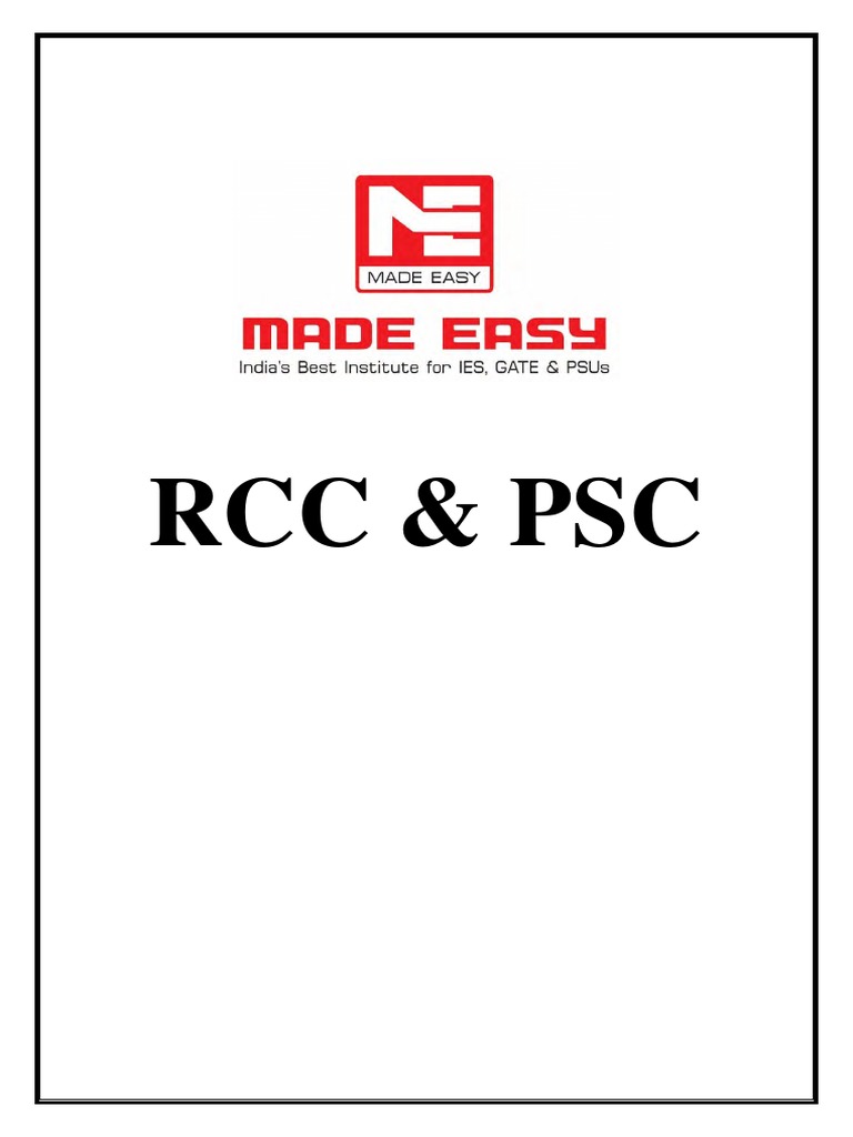 RCC & PSC Made Easy Class Notes 2019 PDF | PDF | Beam (Structure ...