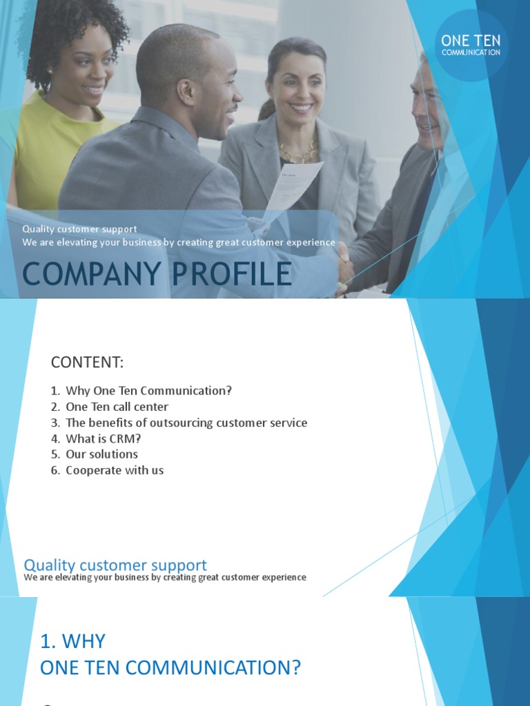 OneTen Communication Company Profile PDF | PDF | Customer Relationship ...