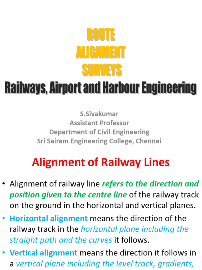 Route Alignment Survey For Railways | PDF | Surveying | Topography