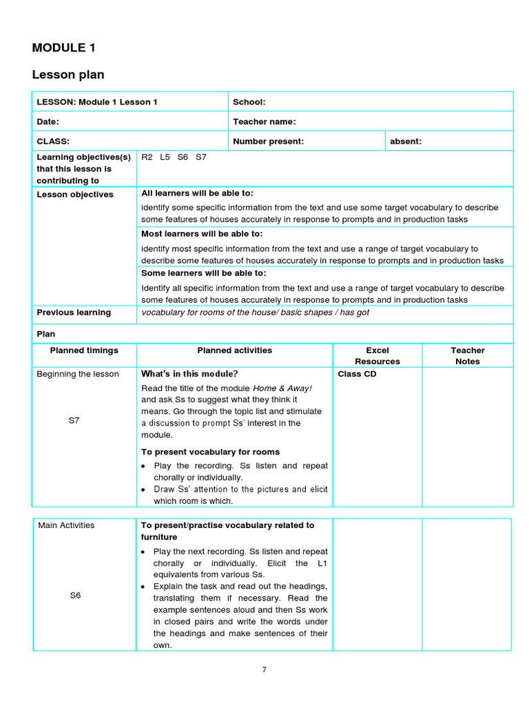 Excel Grade 5 LessPlans Mod 1 | PDF | Reading Comprehension ...
