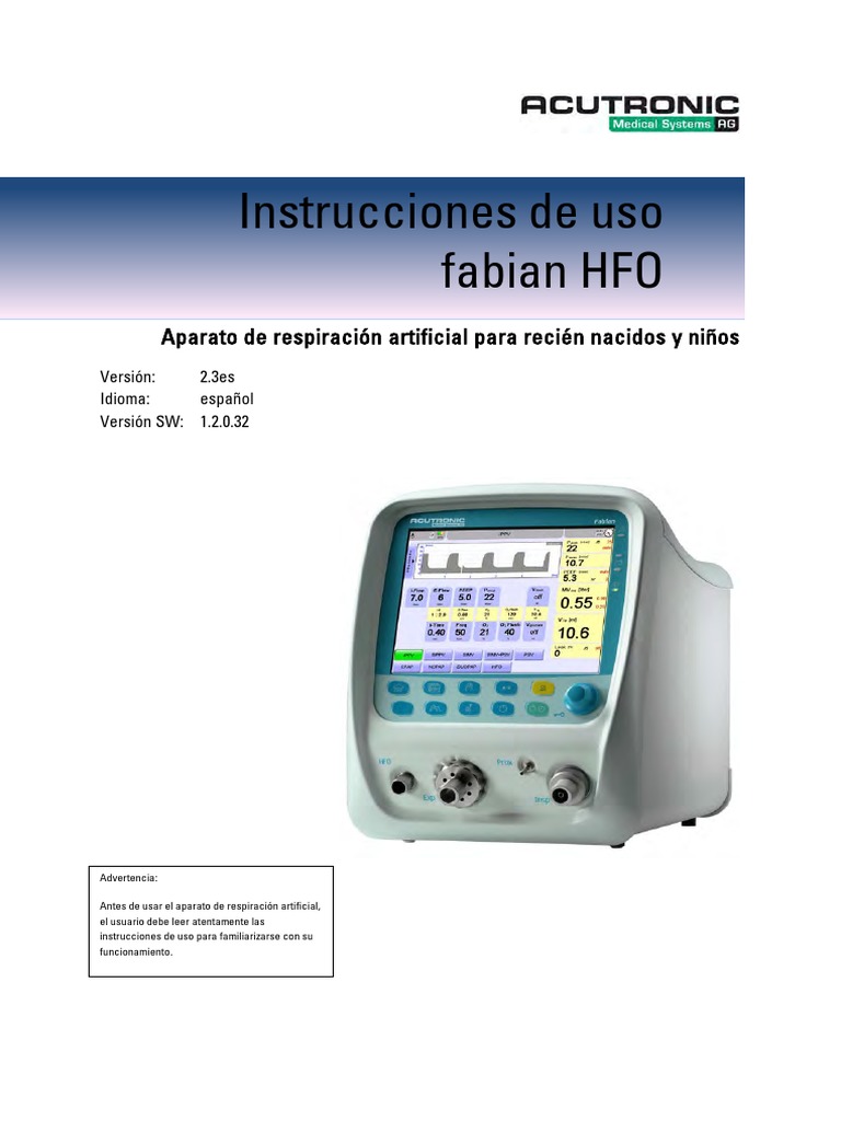 Manual GA-fabian-HFO-2 3-Es | PDF | Diodo emisor de luz | Reanimación cardiopulmonar