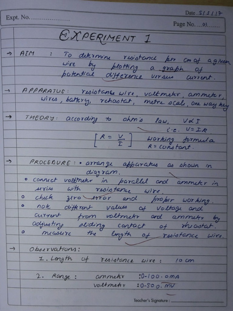 Physics - Practical - File - Class - 12 - With Readings PDF | PDF